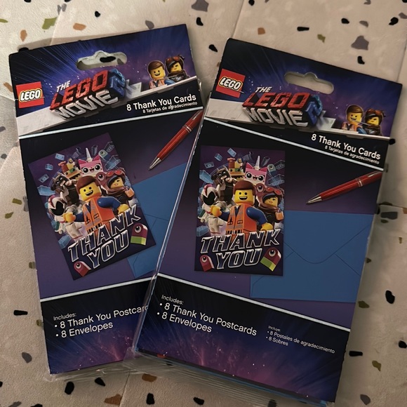 Lego | Party Supplies | The Lego Movie Thank You Cards Nwt | Poshmark